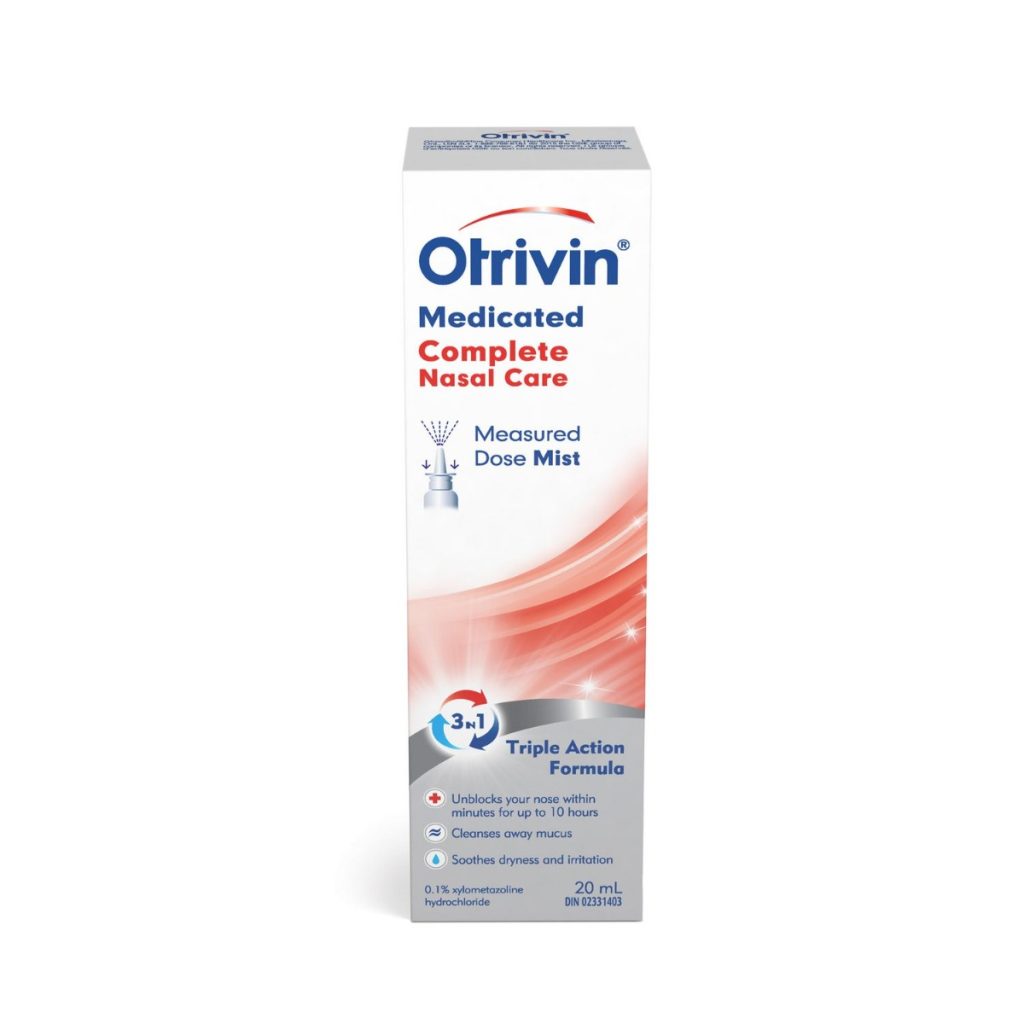 Otrivin Complete Medicated Cold & Allergy Relief Nasal Decongestant ...