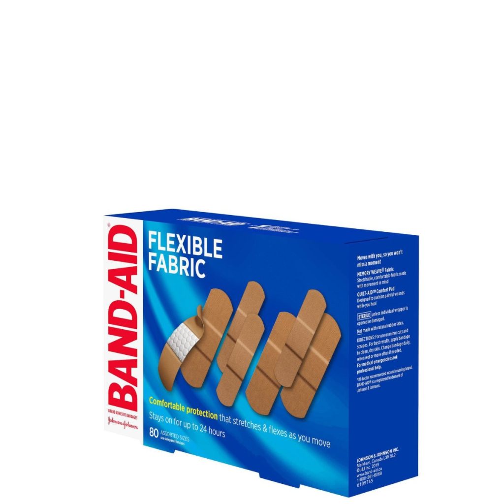 Band-Aid Flexible Fabric Adhesive Bandages, Family Pack| 80 Count ...